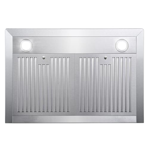 COSMO COS-63175 30 in. Vista Collection 380 CFM Ducted Wall Mount Range Hood, Button Controls, LED Lights, Stainless Steel