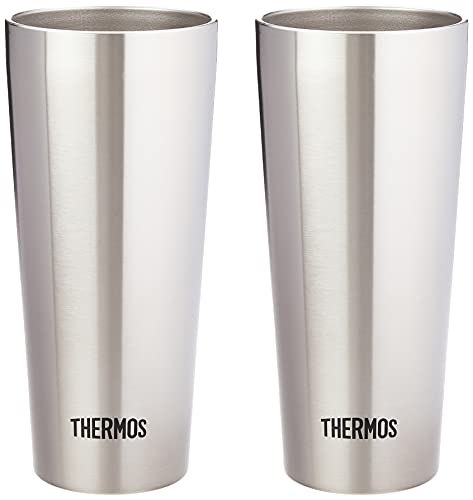 Thermos Vacuum Insulated Tumbler, 13.5 fl oz (400 ml), Stainless Steel, Set of 2, JDI-400P S