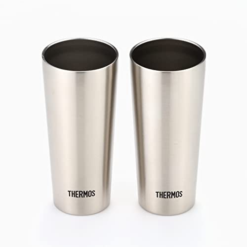 Thermos Vacuum Insulated Tumbler, 13.5 fl oz (400 ml), Stainless Steel, Set of 2, JDI-400P S
