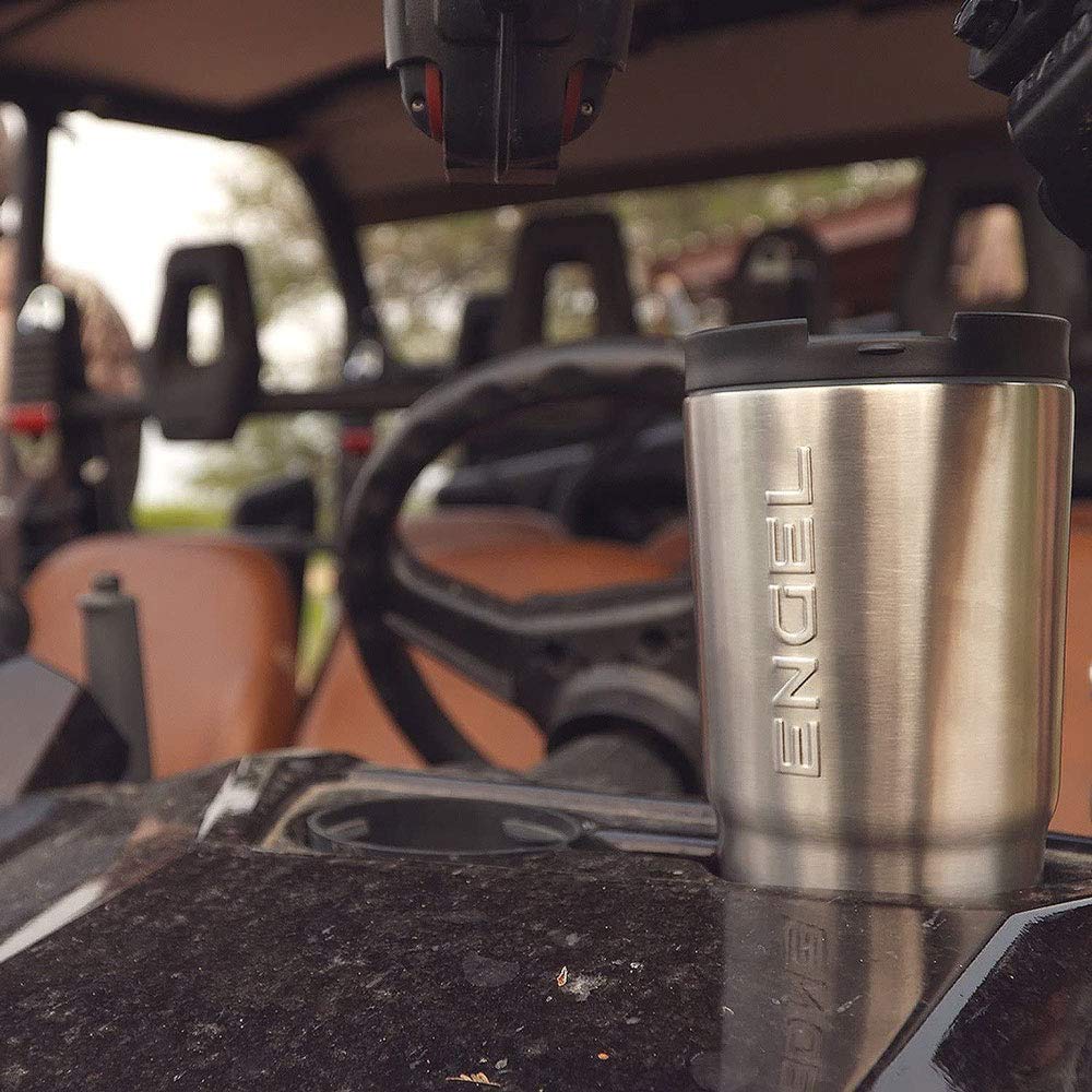 ENGEL ENGT22 22 Ounce Stainless Steel Vacuum Insulated Drinking Coffee Smoothie Beverage Spill Proof Tumbler Travel Mug, Silver