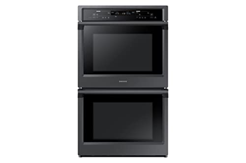 SAMSUNG 30" Smart Double Wall Oven w/Steam Cook, Wi-Fi, Large Oven Capacity, NV51K6650DG/AA, Fingerprint Resistant Stainless Steel, Black
