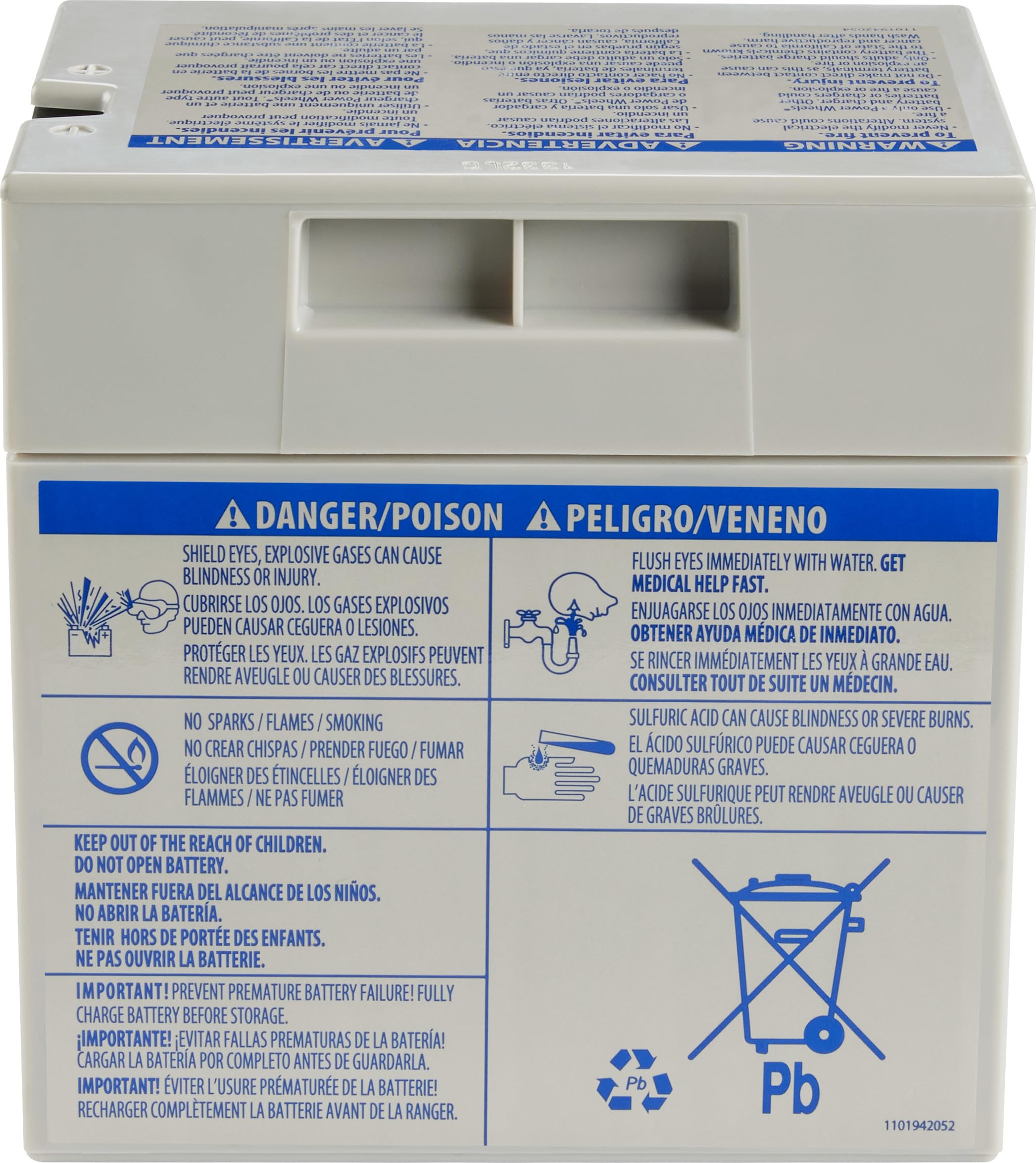 Power Wheels Ride-On Toy Replacement Battery 12-Volt 12-Ah Rechargeable for Preschool Vehicles