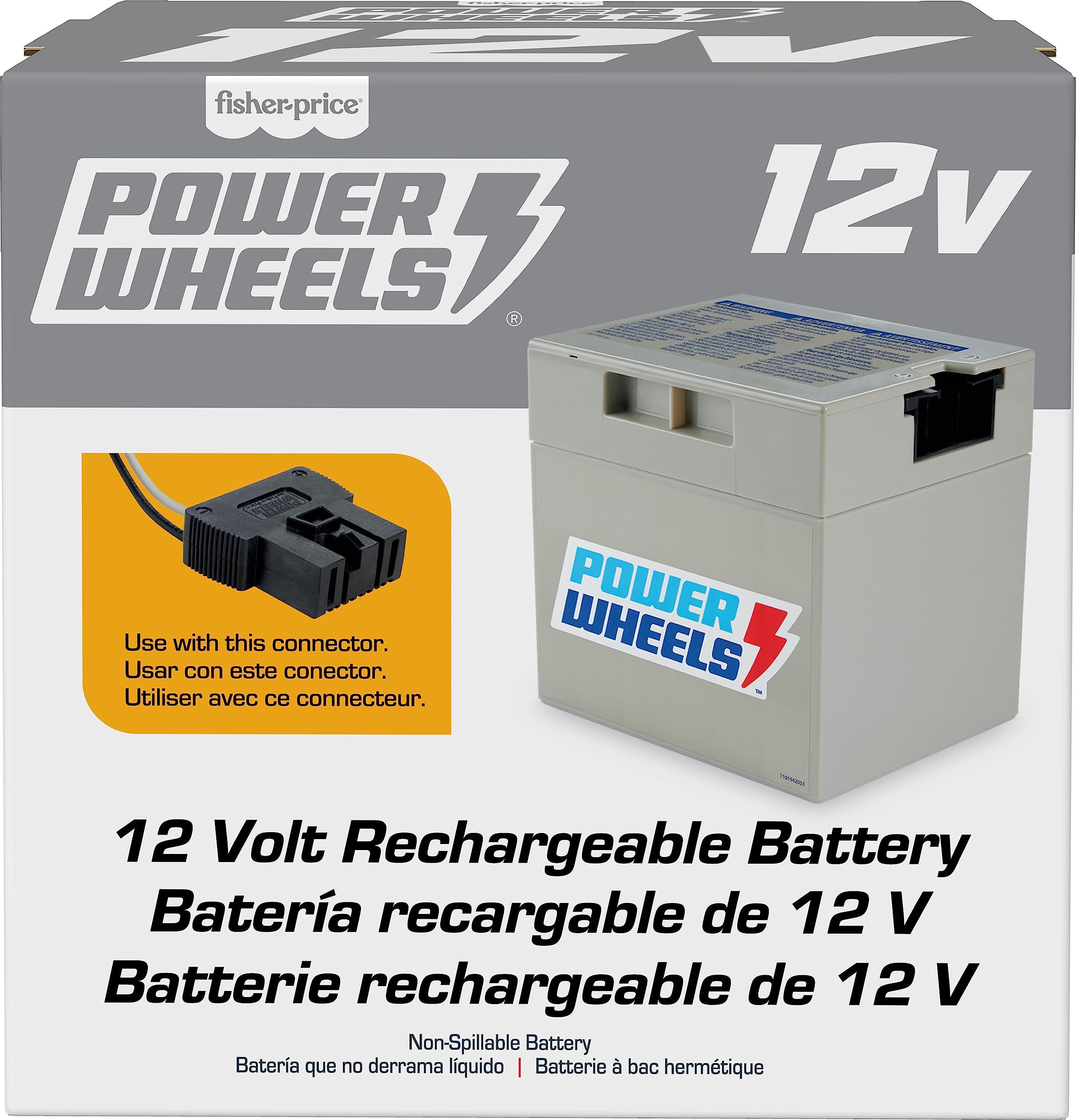 Power Wheels Ride-On Toy Replacement Battery 12-Volt 12-Ah Rechargeable for Preschool Vehicles