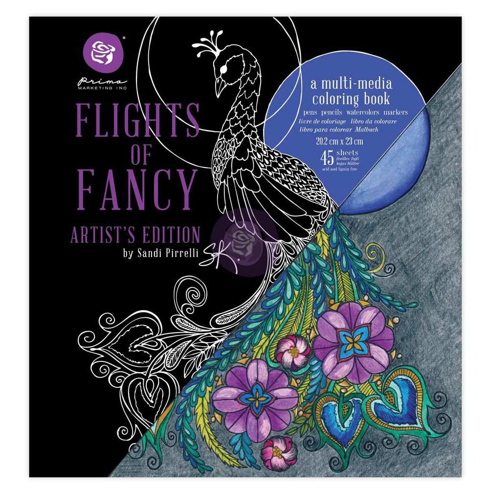 Prima Marketing Sandi Pirrelli Coloring Book, Black and White