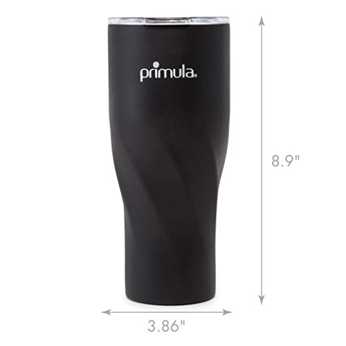 Primula Avalanche Double Walled Vacuum Sealed Stainless Steel Thermal Insulated Tumbler Stays Cold or Hot All Day Long, Reusable Thermos, 1 Count (Pack of 1), Matte Black