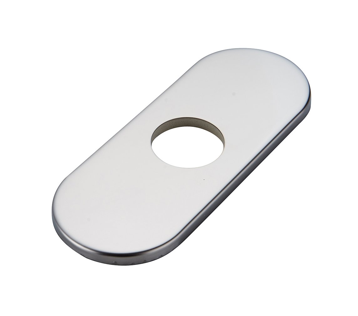 BWE 6 Inch Bathroom Vessel Vanity Sink Faucet 4" Hole Cover Deck Plate Escutcheon Chrome
