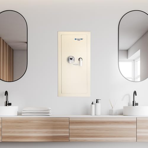 Barska Biometric Fingerprint Digital Security Hidden In Wall Safe Between Standard Wall Studs 0.83 Cu Ft - Left Opening