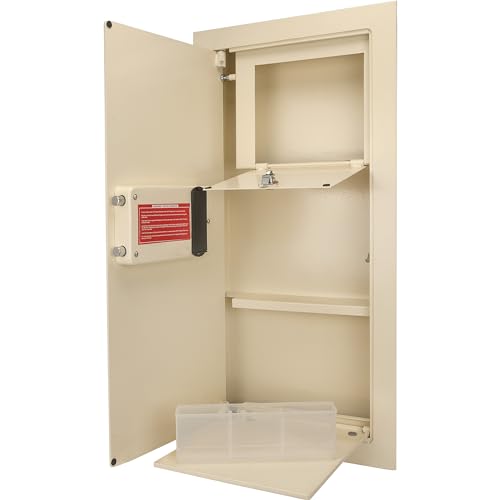 Barska Biometric Fingerprint Digital Security Hidden In Wall Safe Between Standard Wall Studs 0.83 Cu Ft - Left Opening