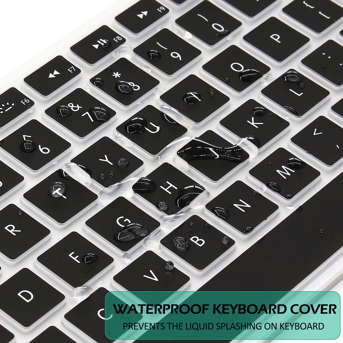 ProElife Silicone Full Size Ultra Thin Keyboard Cover Skin for Apple iMac Keyboard Numeric Keypad Wired USB MB110LL/B-A1243 (NOT FIT Magic Keyboard, Item Folded in Packaging) (Black)