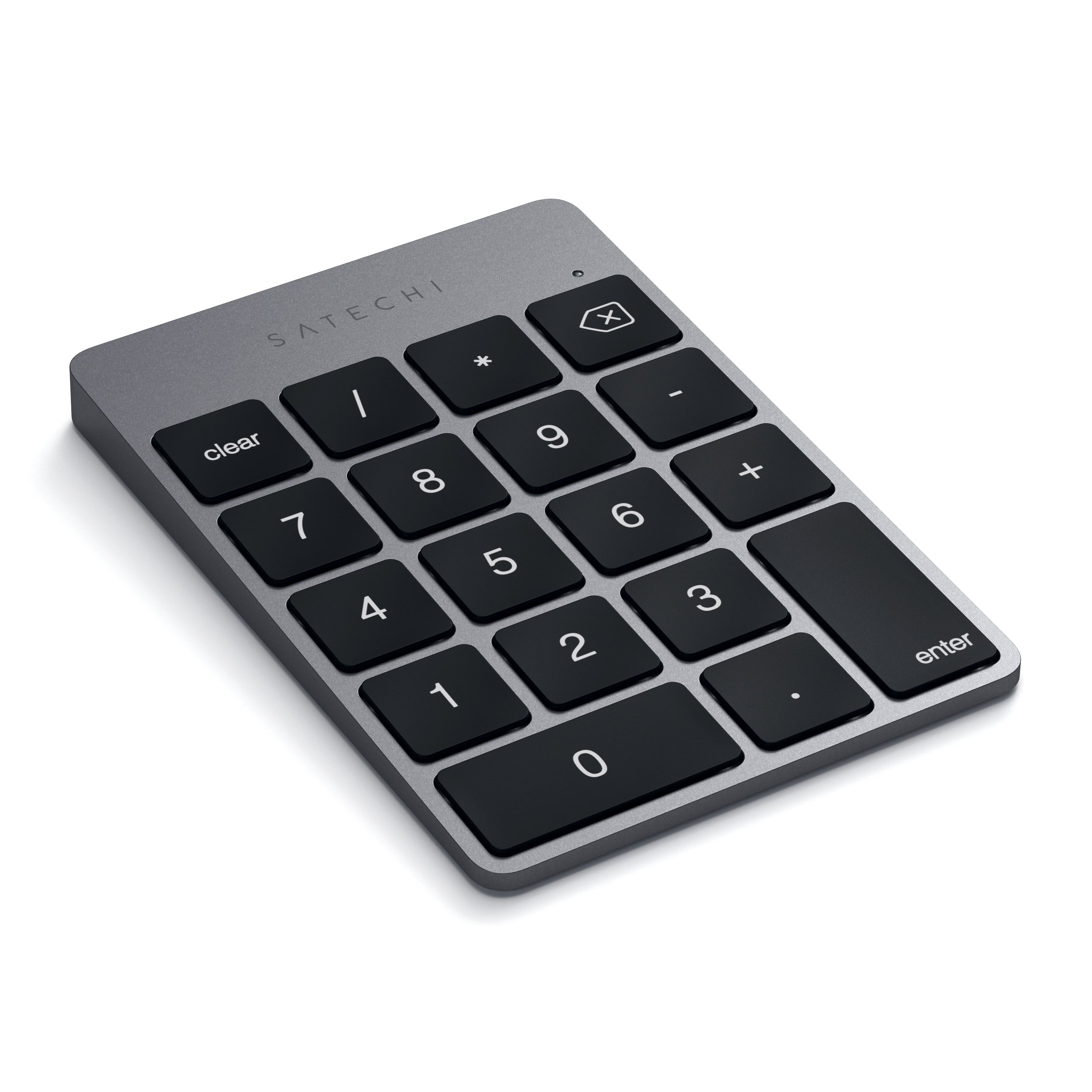 Satechi Slim Aluminum Bluetooth Wireless Keypad 18-Key Numpad Keyboard Extension – for iMac Pro, iMac, Mac Mini, MacBook Pro/Air, Windows, PC, Laptop and More - Space Gray