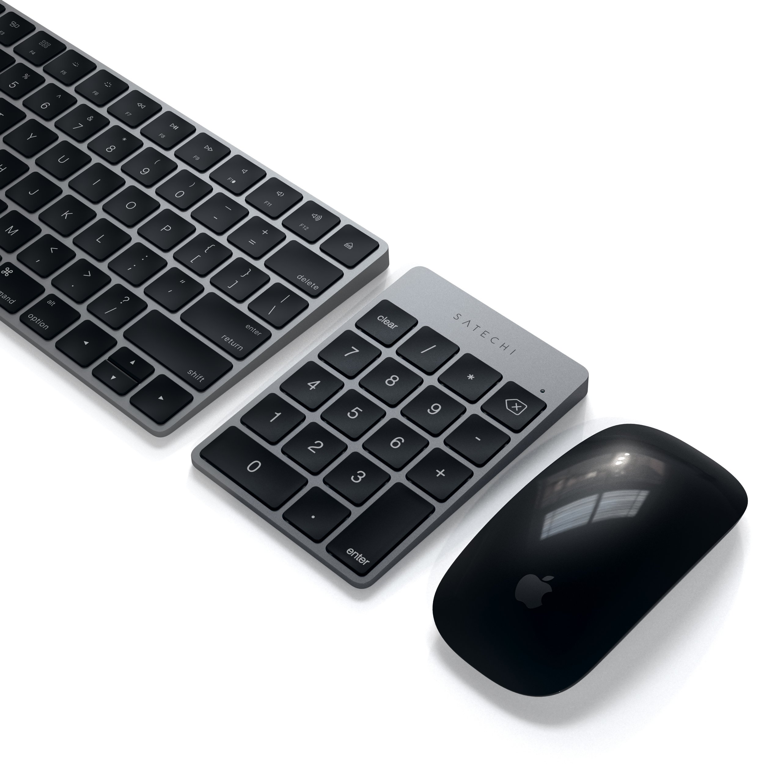 Satechi Slim Aluminum Bluetooth Wireless Keypad 18-Key Numpad Keyboard Extension – for iMac Pro, iMac, Mac Mini, MacBook Pro/Air, Windows, PC, Laptop and More - Space Gray