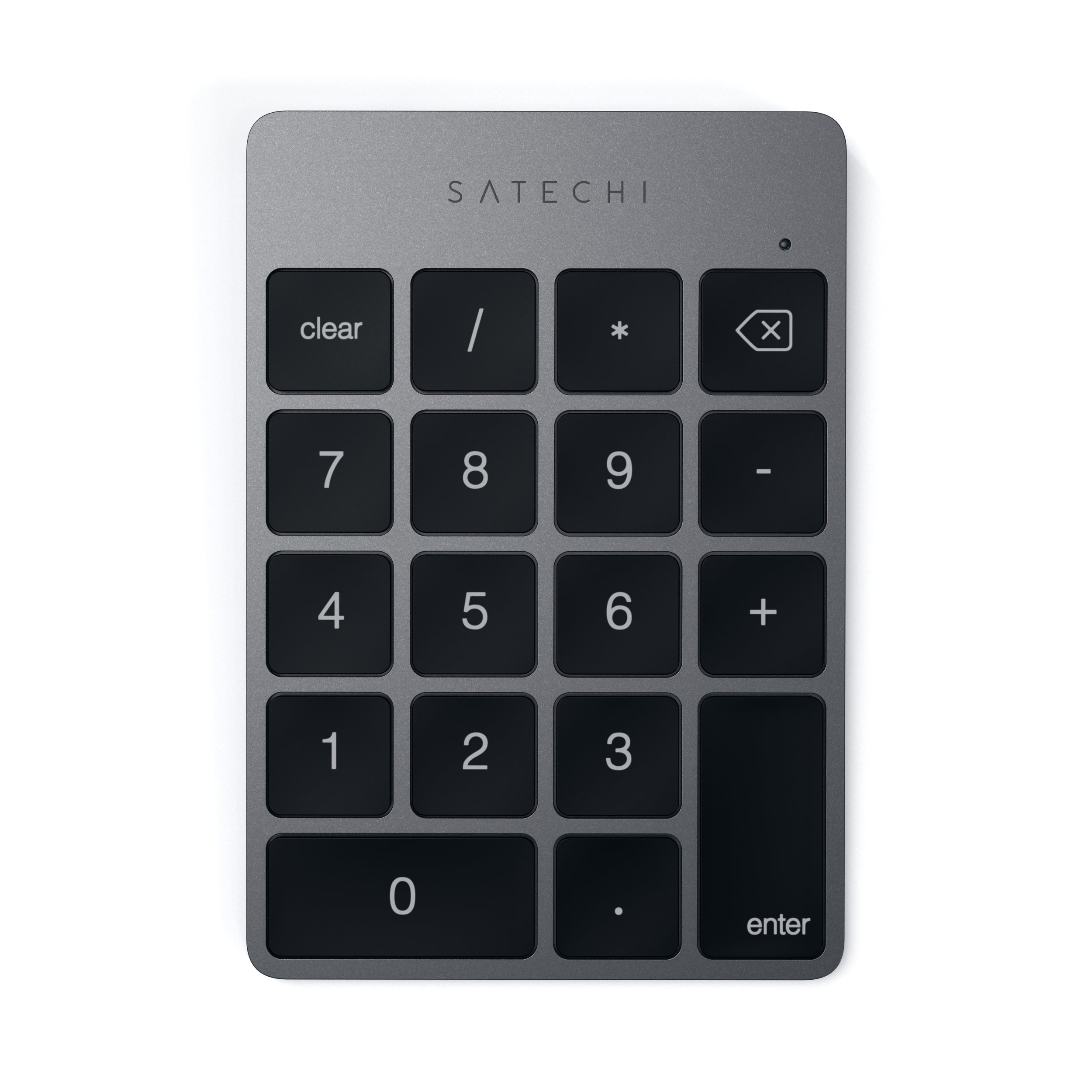 Satechi Slim Aluminum Bluetooth Wireless Keypad 18-Key Numpad Keyboard Extension – for iMac Pro, iMac, Mac Mini, MacBook Pro/Air, Windows, PC, Laptop and More - Space Gray