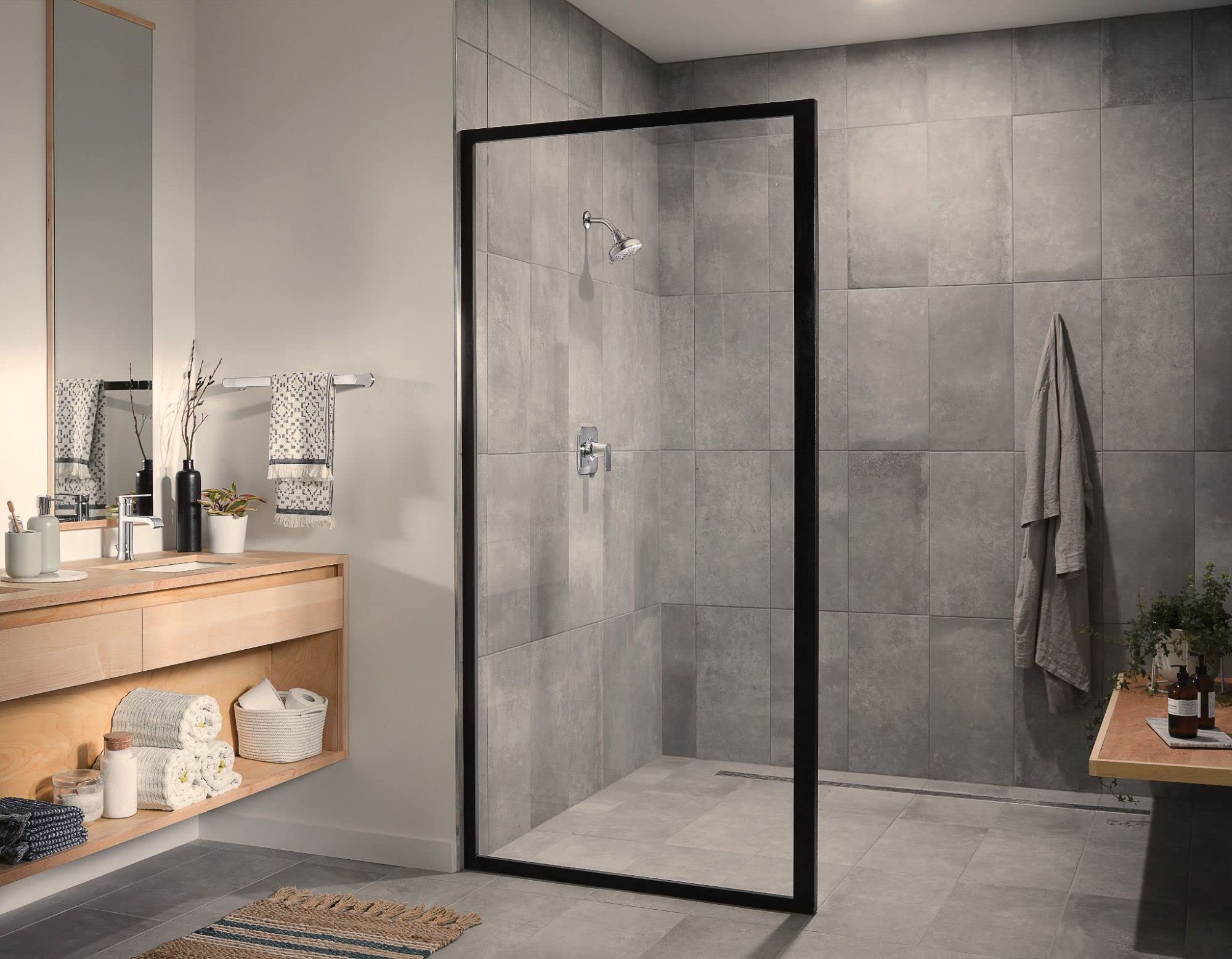 Moen Genta LX Chrome Posi-Temp Pressure-Balancing Modern Trim, Valve Required, T2471