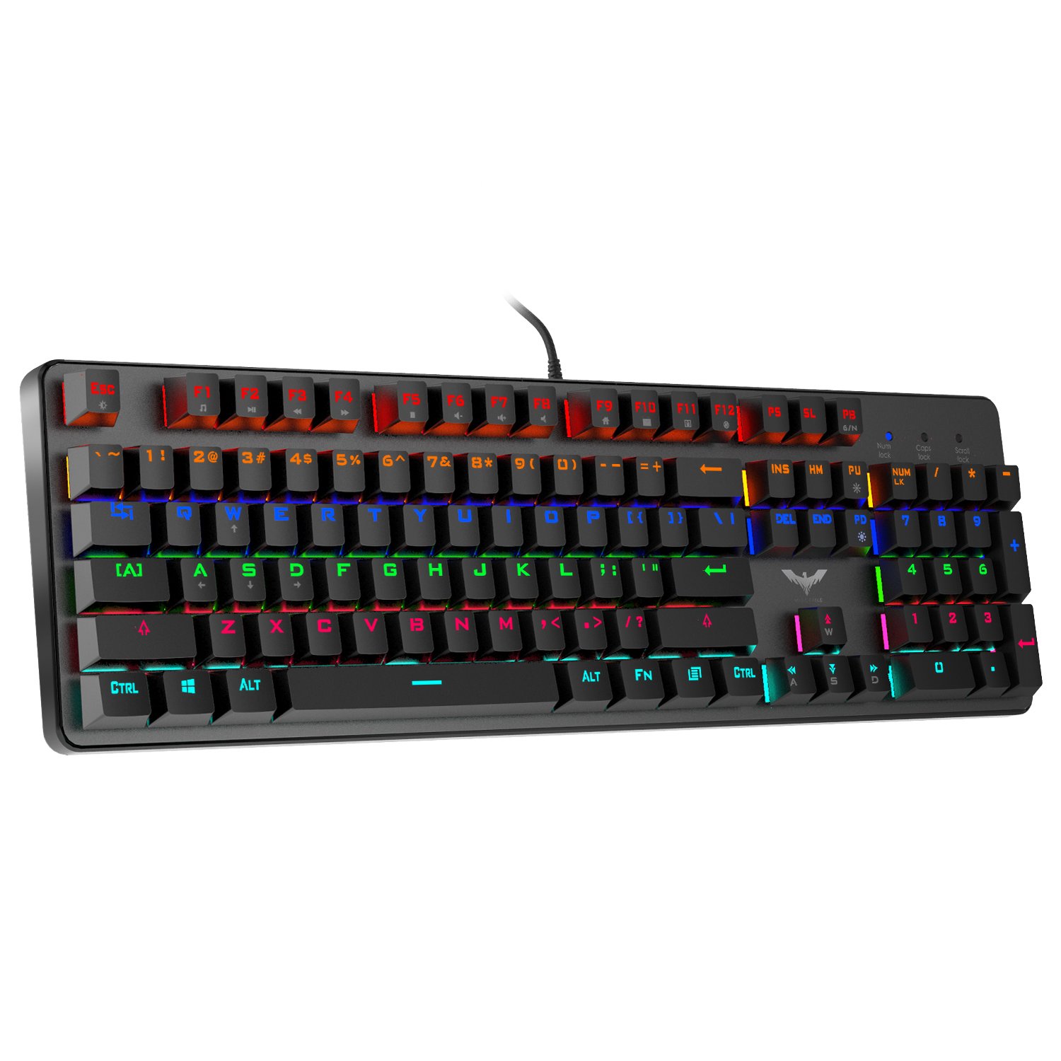 HAVIT LED Backlit Wired Mechanical Gaming Keyboard with Blue Switches,Black