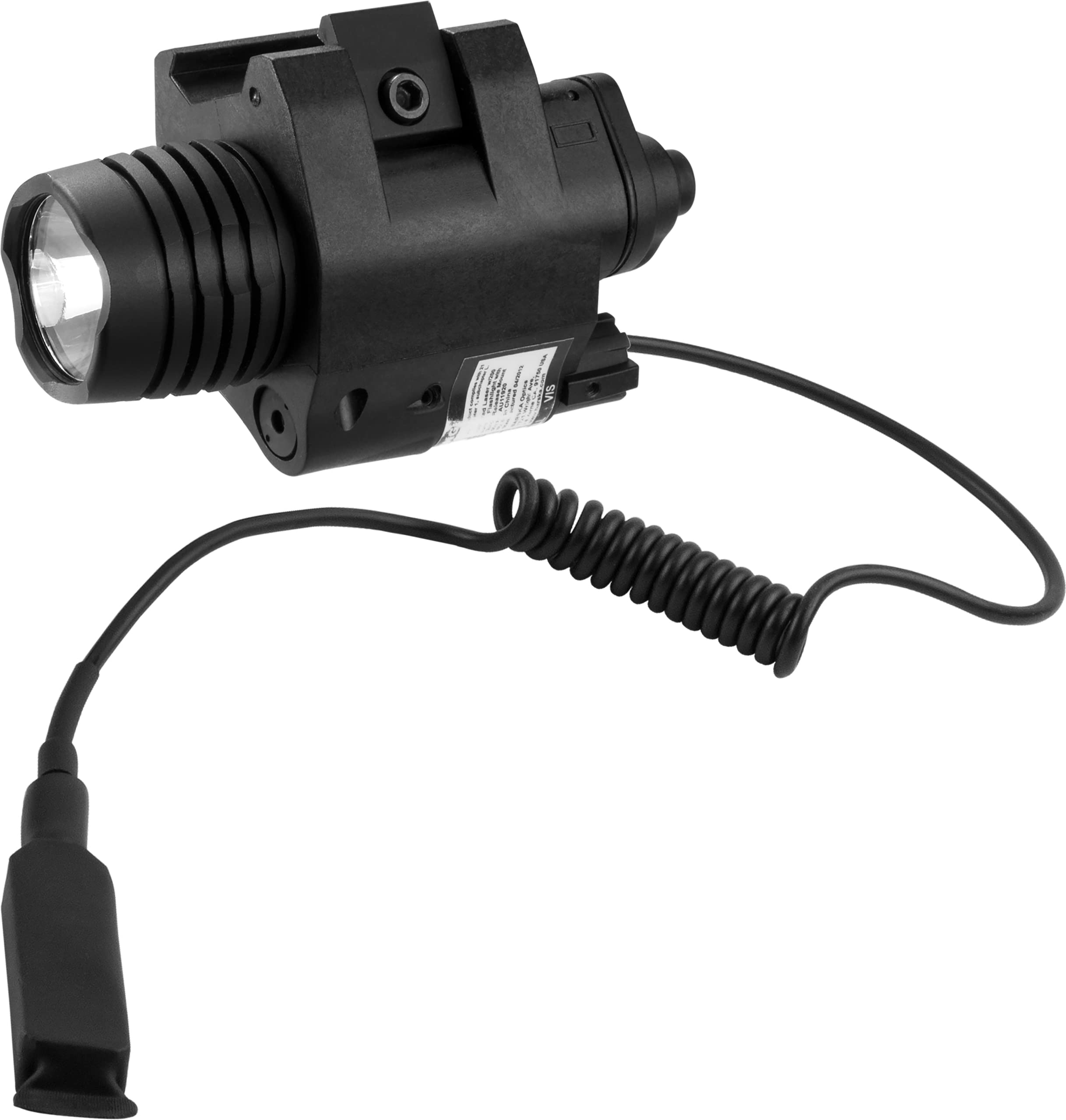 Barska AU12714 5mW Red Laser Sight and 200 Lumen Flashlight Combo with Momentary Cable Switch