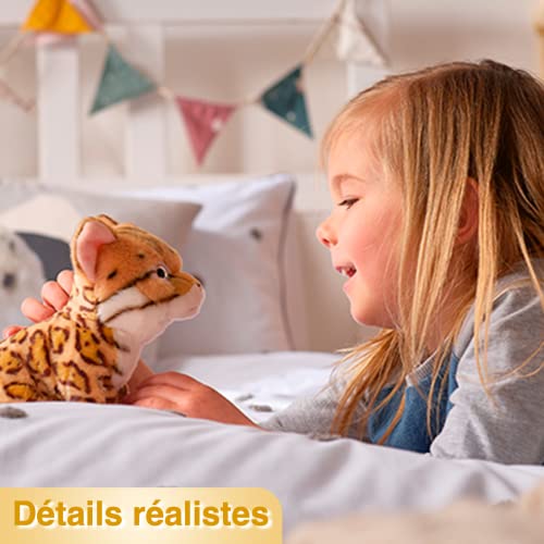 Living Nature Sabre Toothed Tiger, Realistic Soft Cuddly Prehistoric Toy, 12 Inches