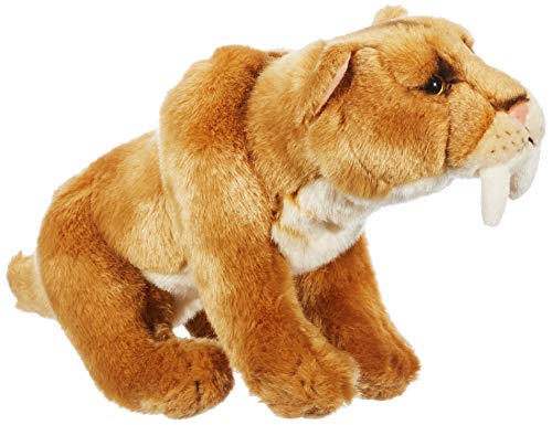 Living Nature Sabre Toothed Tiger, Realistic Soft Cuddly Prehistoric Toy, 12 Inches