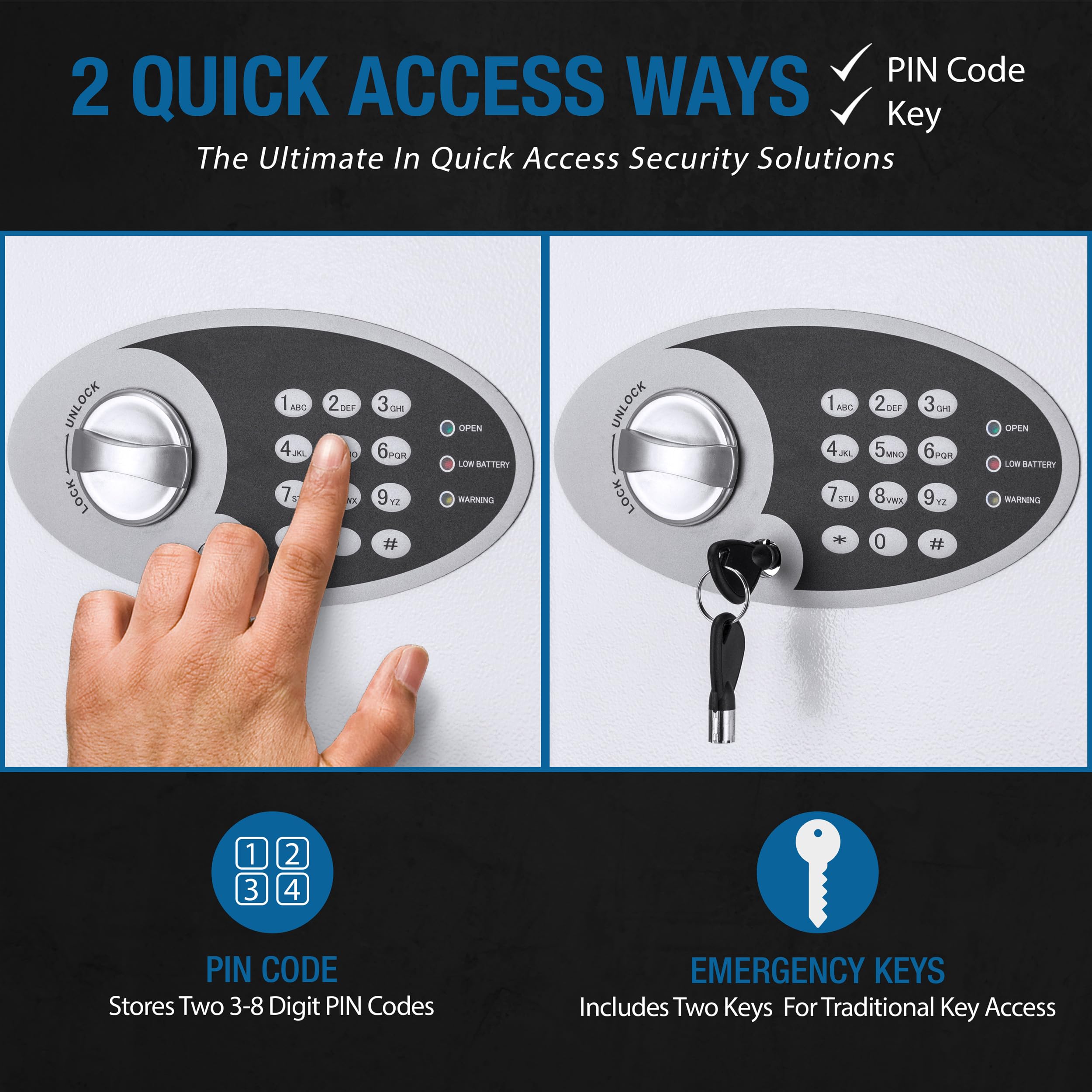 Barska Digital Electronic Keypad Lock Wall Mount Key Cabinet Safe Ideal for Home Hotels Schools & Businesses