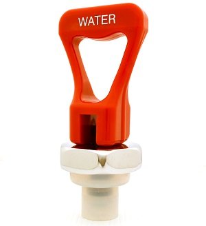Faucet Upper Assembly - Red "Water" Handle