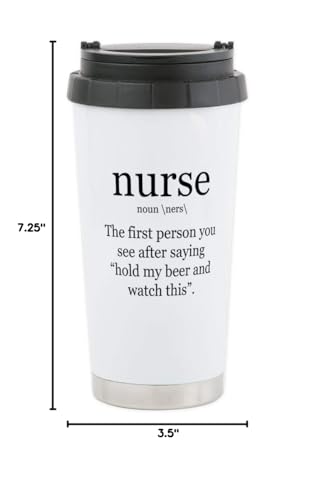 CafePress Nurse Definition Travel Mug 20 oz. Insulated Stainless Steel Coffee Tumbler