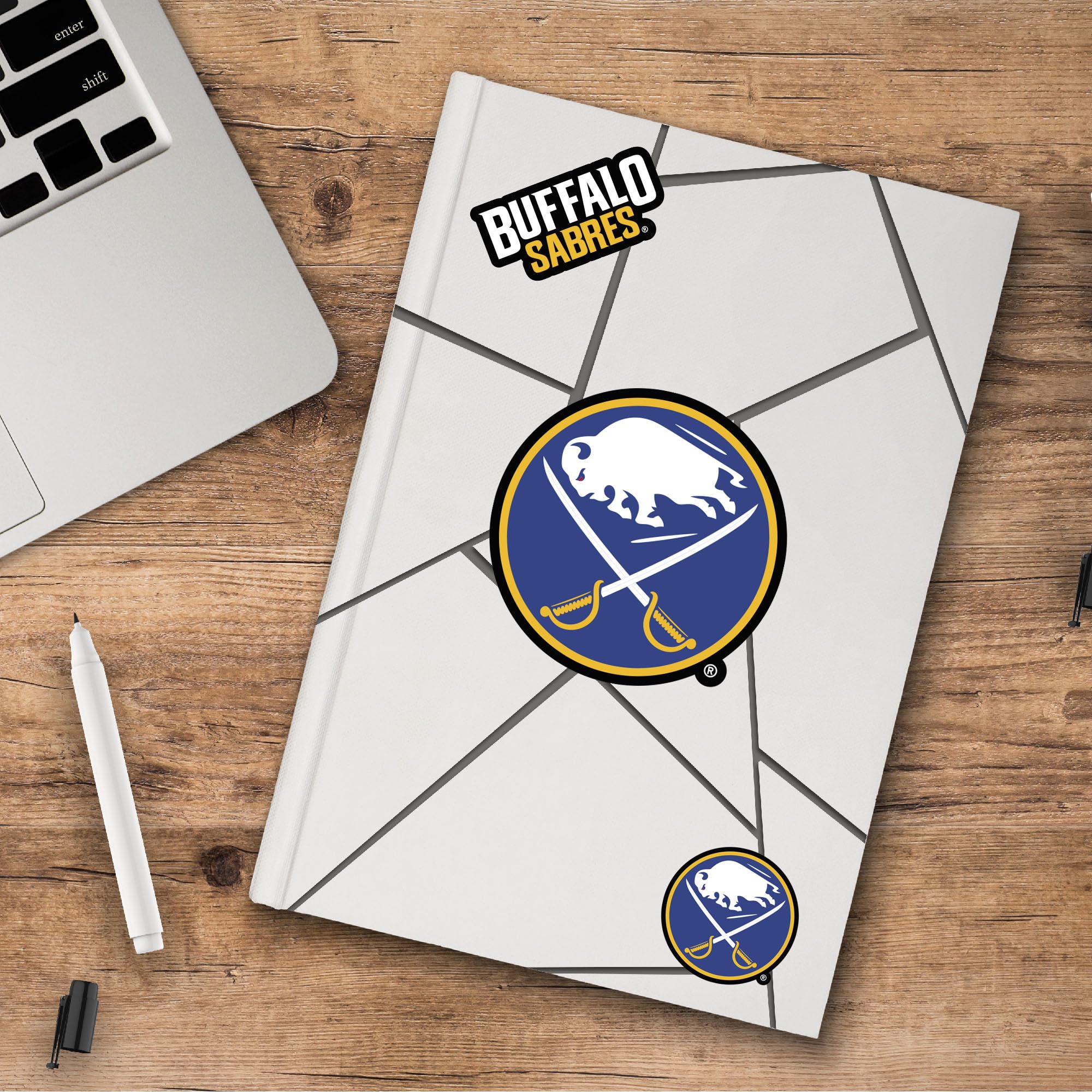 Fanmats NHL Buffalo Sabres Team Decal, 3-Pack , Blue
