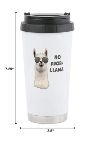 CafePress No Problem Llama Travel Mug 20 oz. Insulated Stainless Steel Coffee Tumbler
