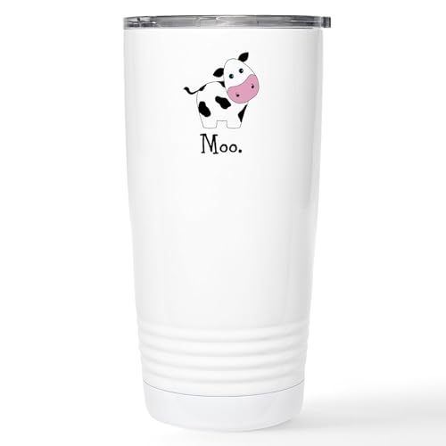 CafePress Moo Cow Travel Mug 20 oz. Insulated Stainless Steel Coffee Tumbler