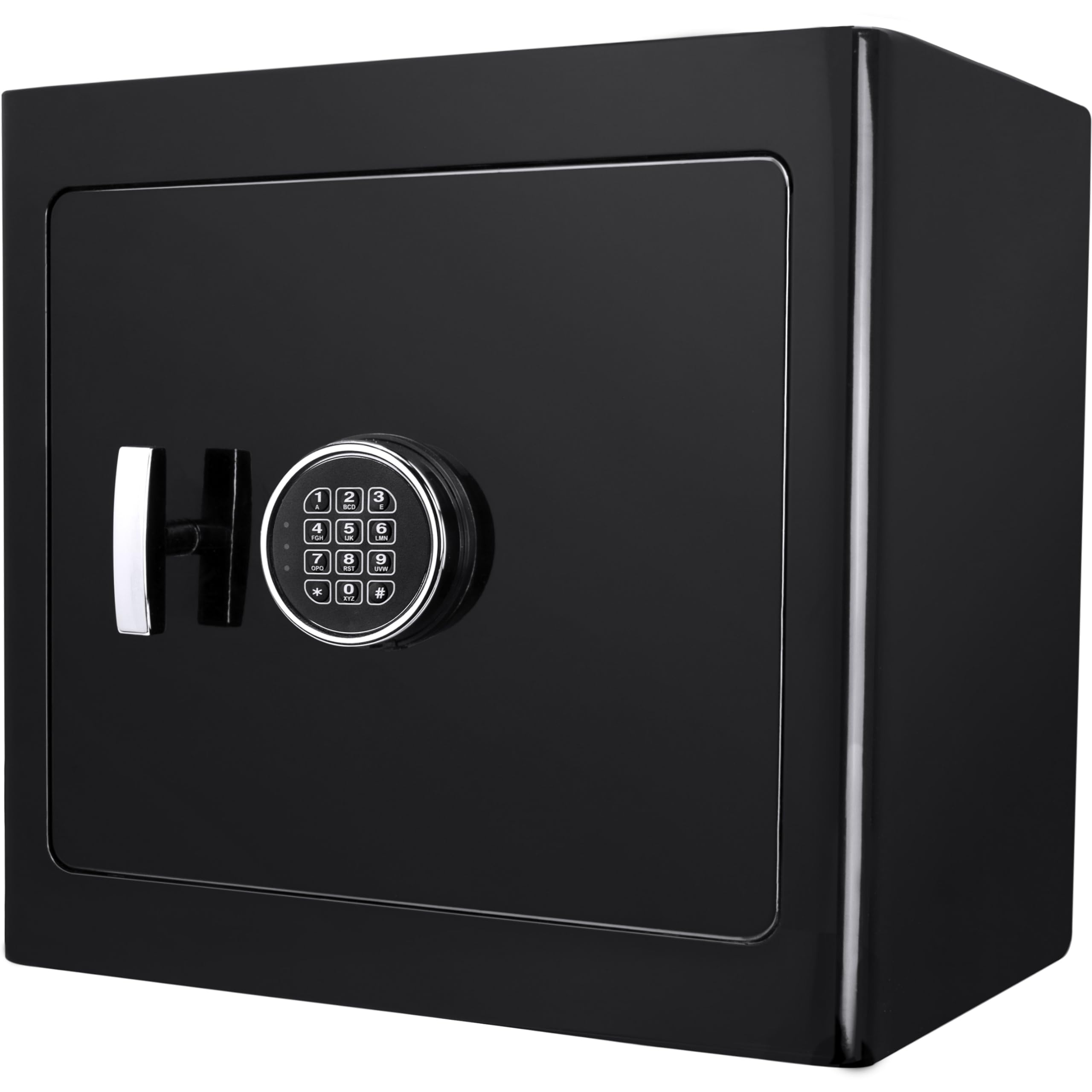 Barska White Keypad Dark Interior Jewelry Safe, Black