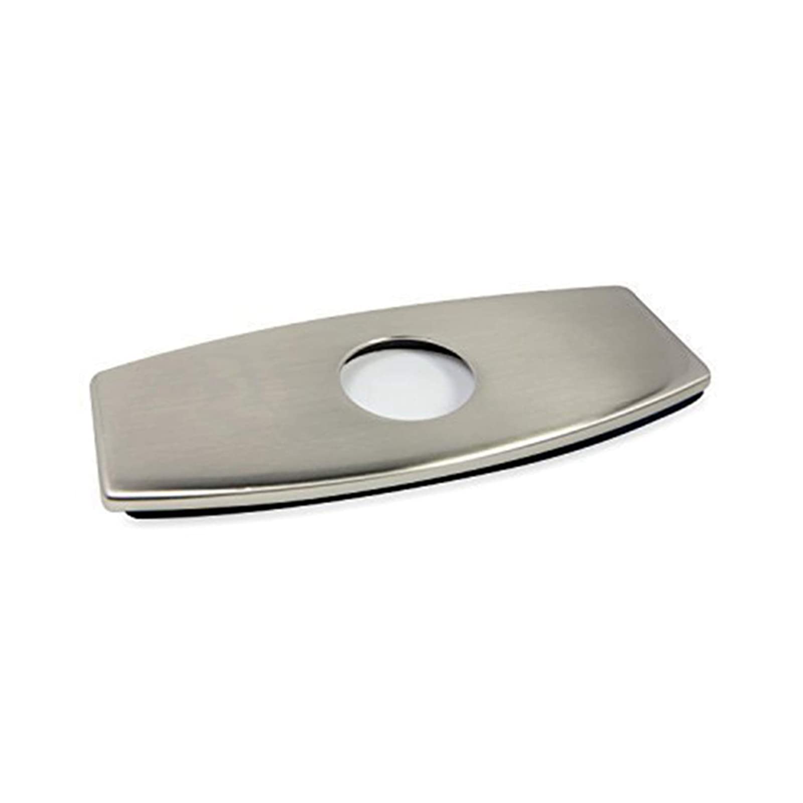 BWE 6.3 Inch Sink Hole Cover Bathroom Vessel Vanity Sink Faucet Rectangle Cover Deck Plate for 1 Or 3 Hole Escutcheon Brushed Nickel