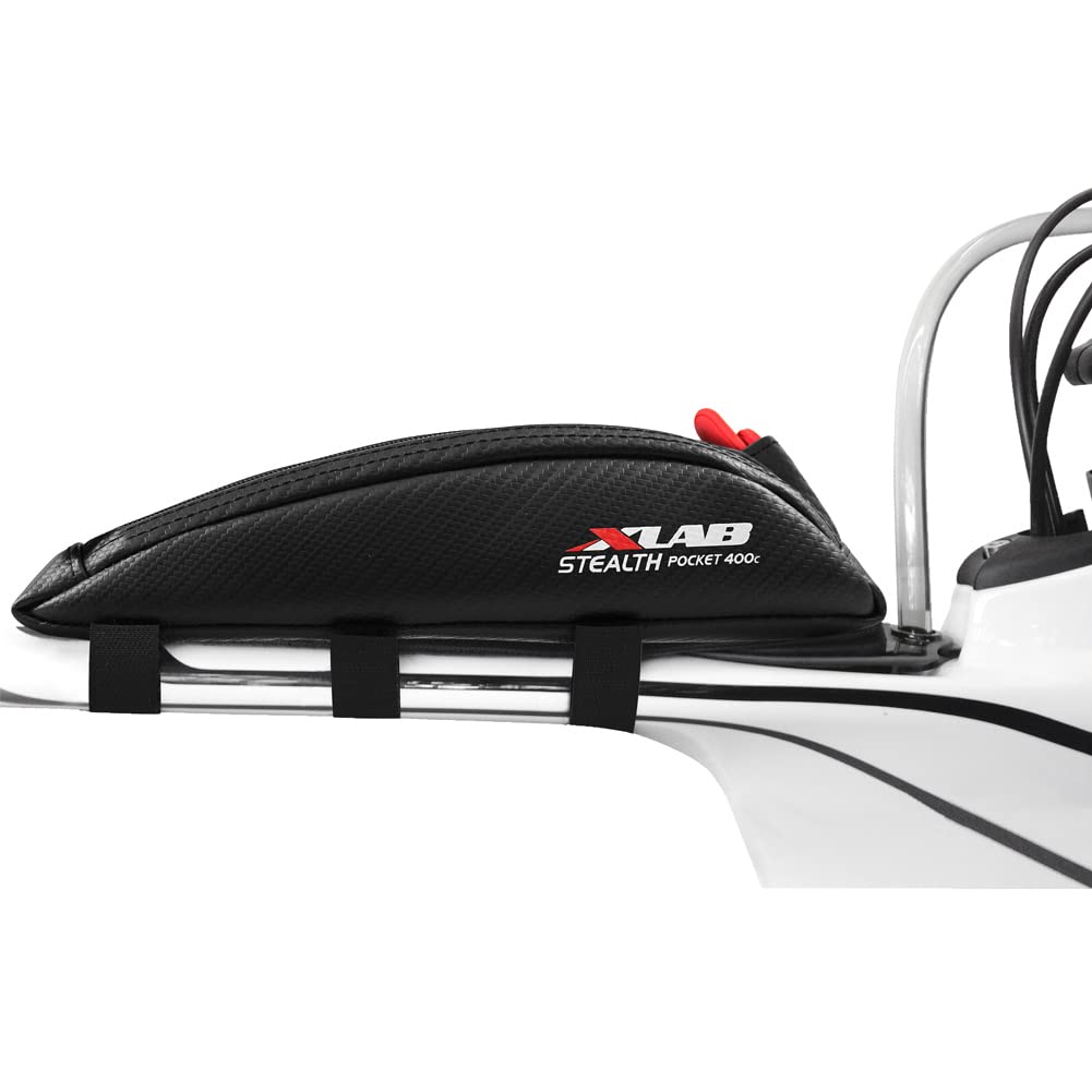 XLAB Stealth Pocket 400 C – Strap Mounted Aerodynamic Top Tube Bag for Triathlon and Gravel Bikes