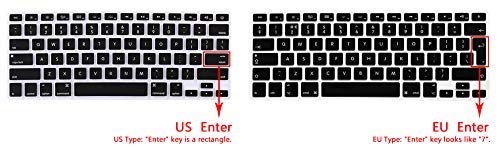 HRH Rainbow Silicone Keyboard Skin Cover for iMac Wired USB Full Size Keyboard with Numeric Keypad A1243(G6 MB110LL/B and MB110LL/A)