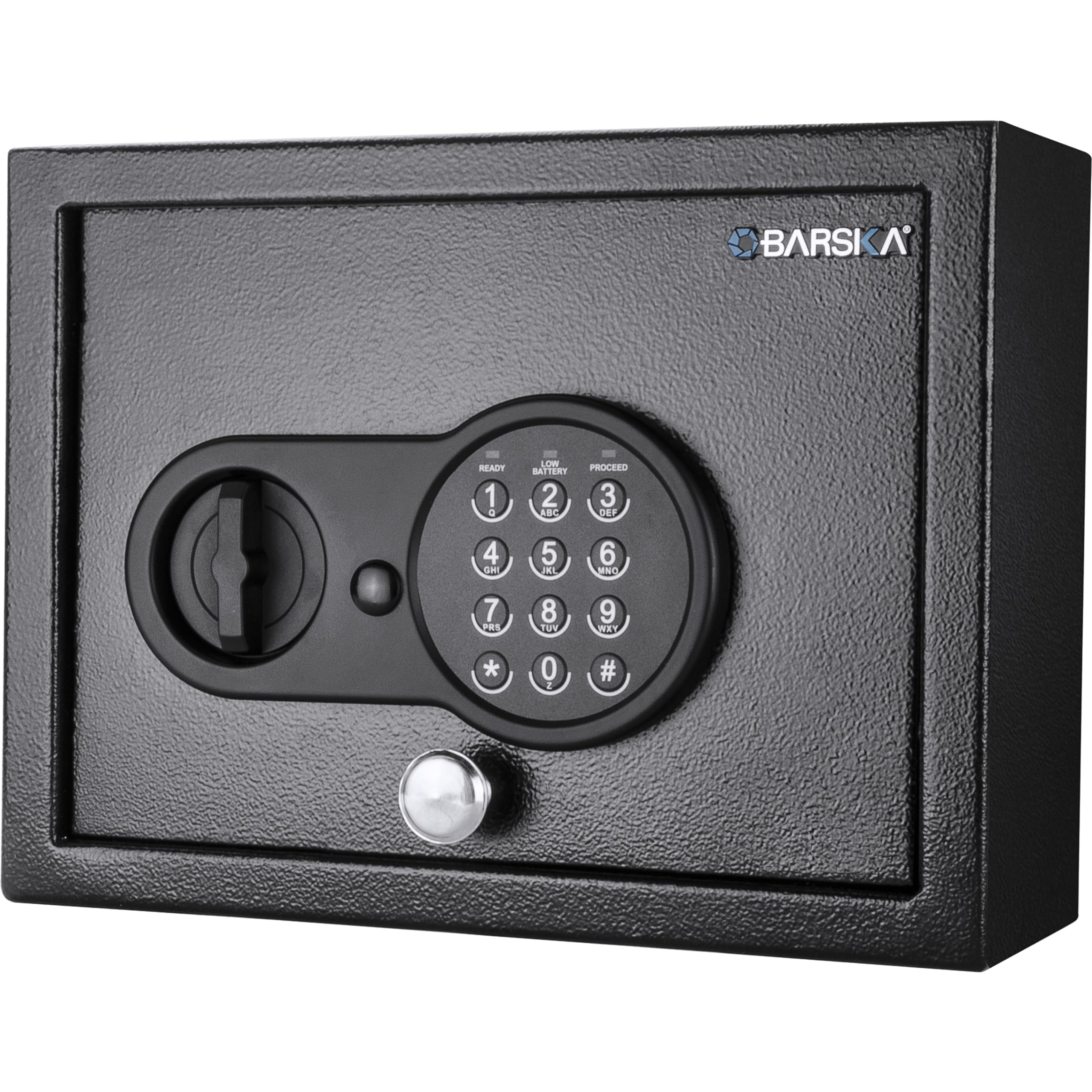 Barska Digital Keypad Home & Office Steel Security Safe Lock Box with Deadbolts - 0.15 Cu Ft Top Opening Drawer Safe