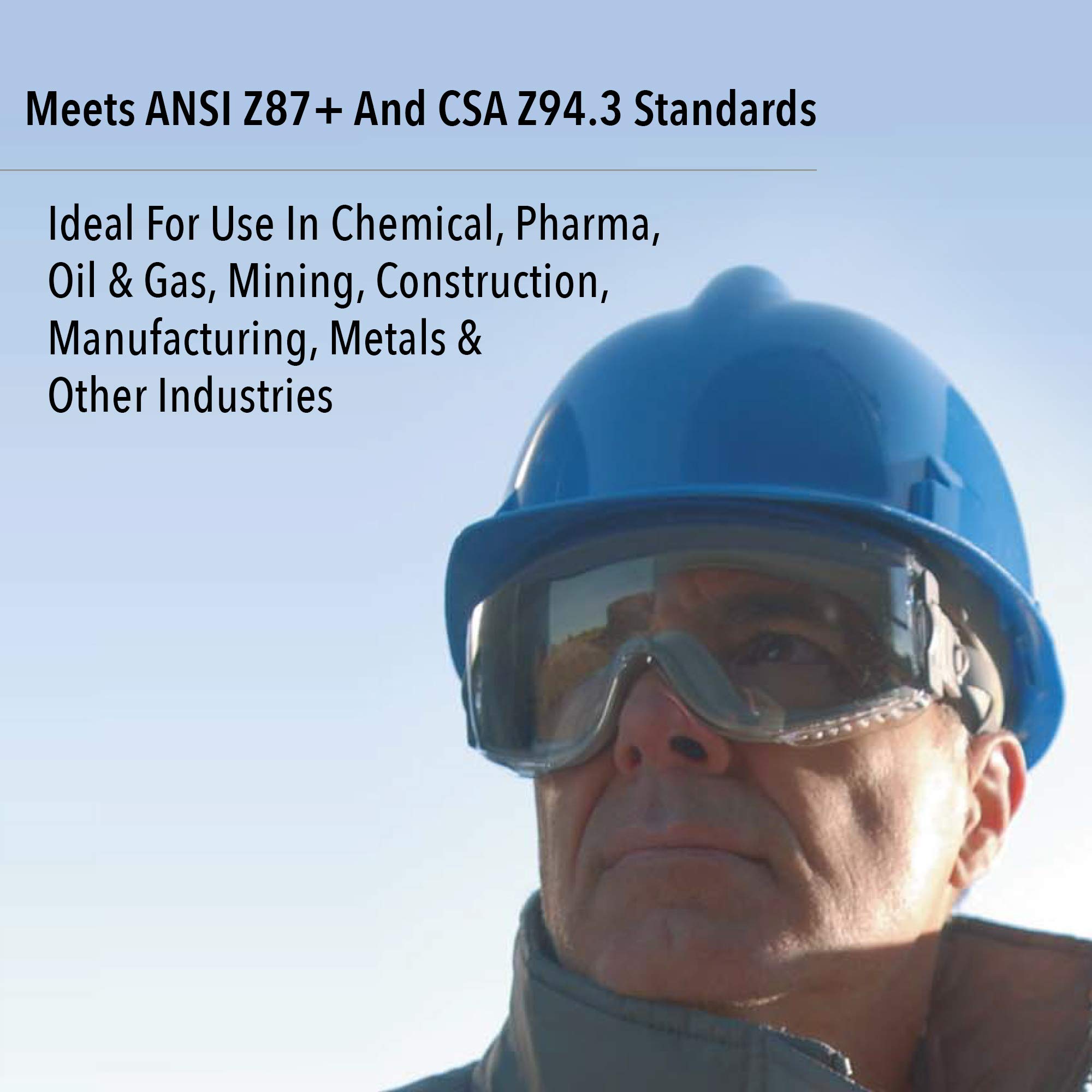 Honeywell Home Uvex Stealth Safety Goggles with Gray HydroShield Anti-Fog Lens, Gray Body & Neoprene Headband (S3961HS)