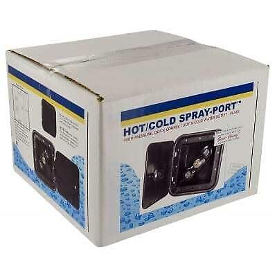 Phoenix Faucets PF247701 Spray-Away Two-Handle Hot and Cold Outlet with Quick Connect - Black