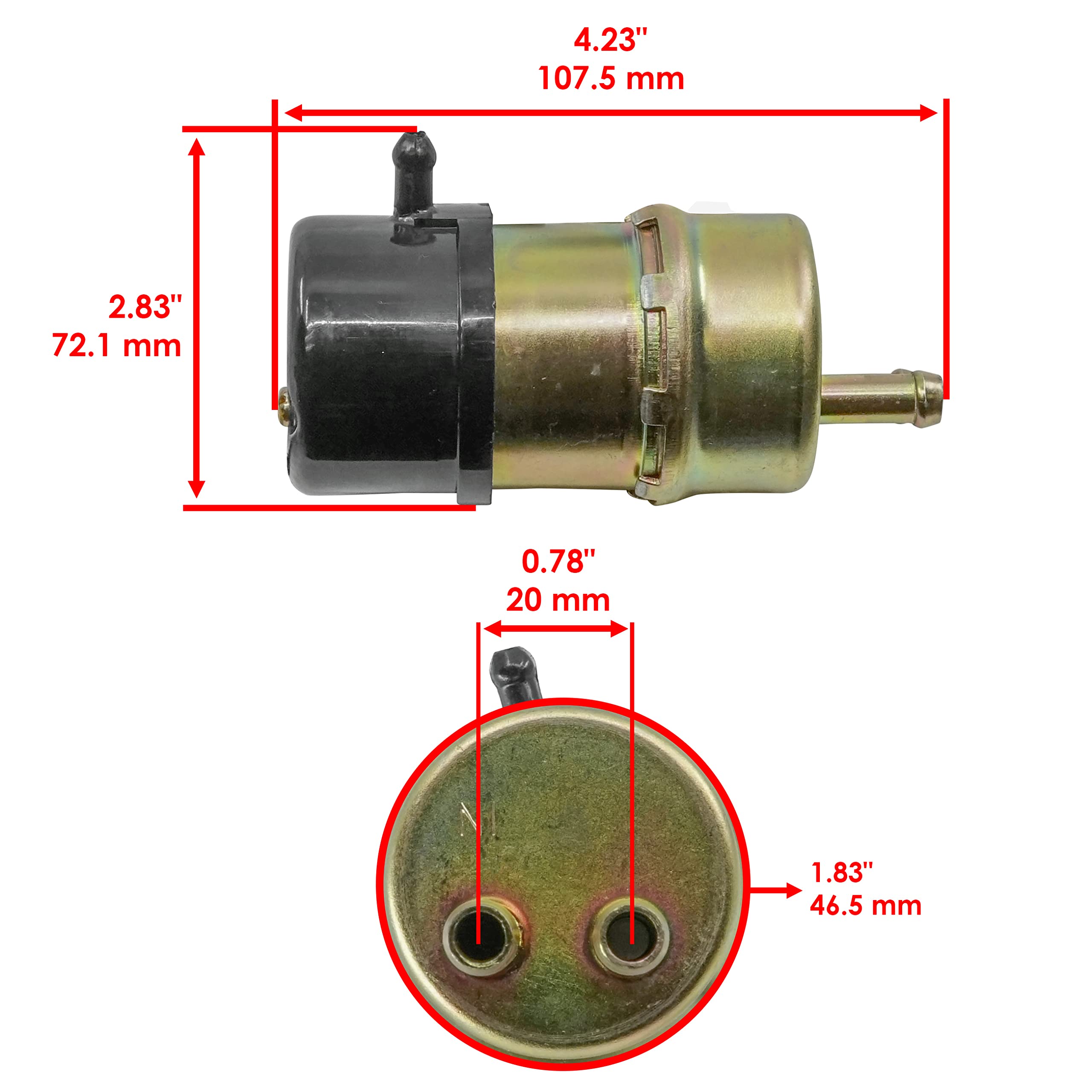 Caltric Fuel Pump compatible with Honda Vt1100C2 Vt-1100C2 Shadow Sabre 1100 2000-2007