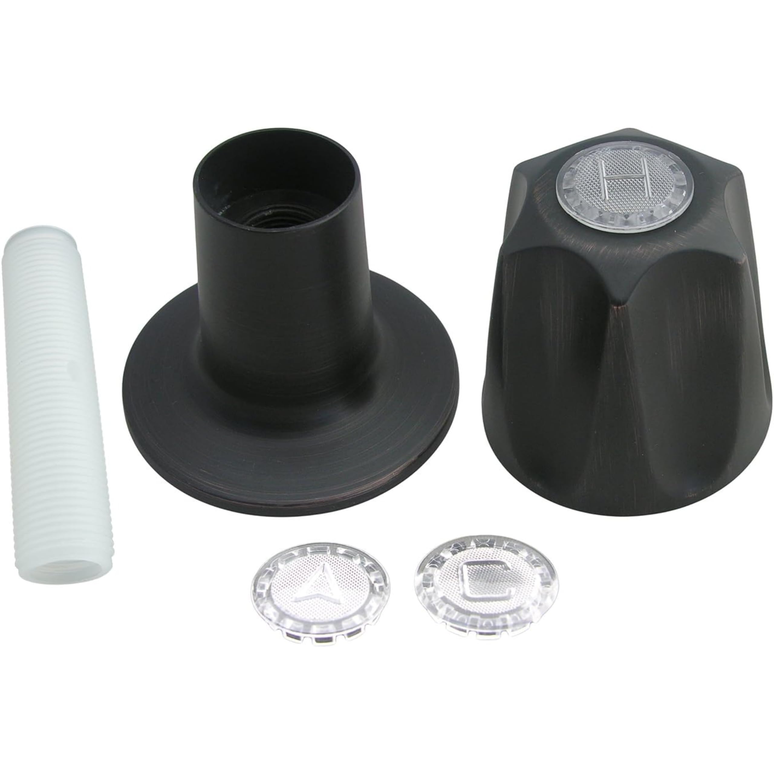 LASCO 01-9141OB Handle with Index Button Indicators Flange and Nipple for Price-Pfister Verve, Large, Oil Rubbed Bronze