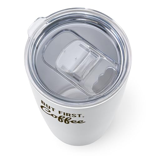 CafePress But First Coffee Travel Mug 20 oz. Insulated Stainless Steel Coffee Tumbler