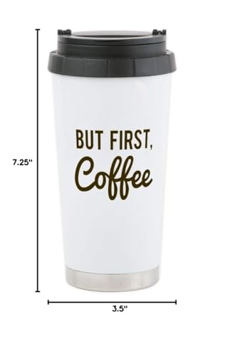 CafePress But First Coffee Travel Mug 20 oz. Insulated Stainless Steel Coffee Tumbler
