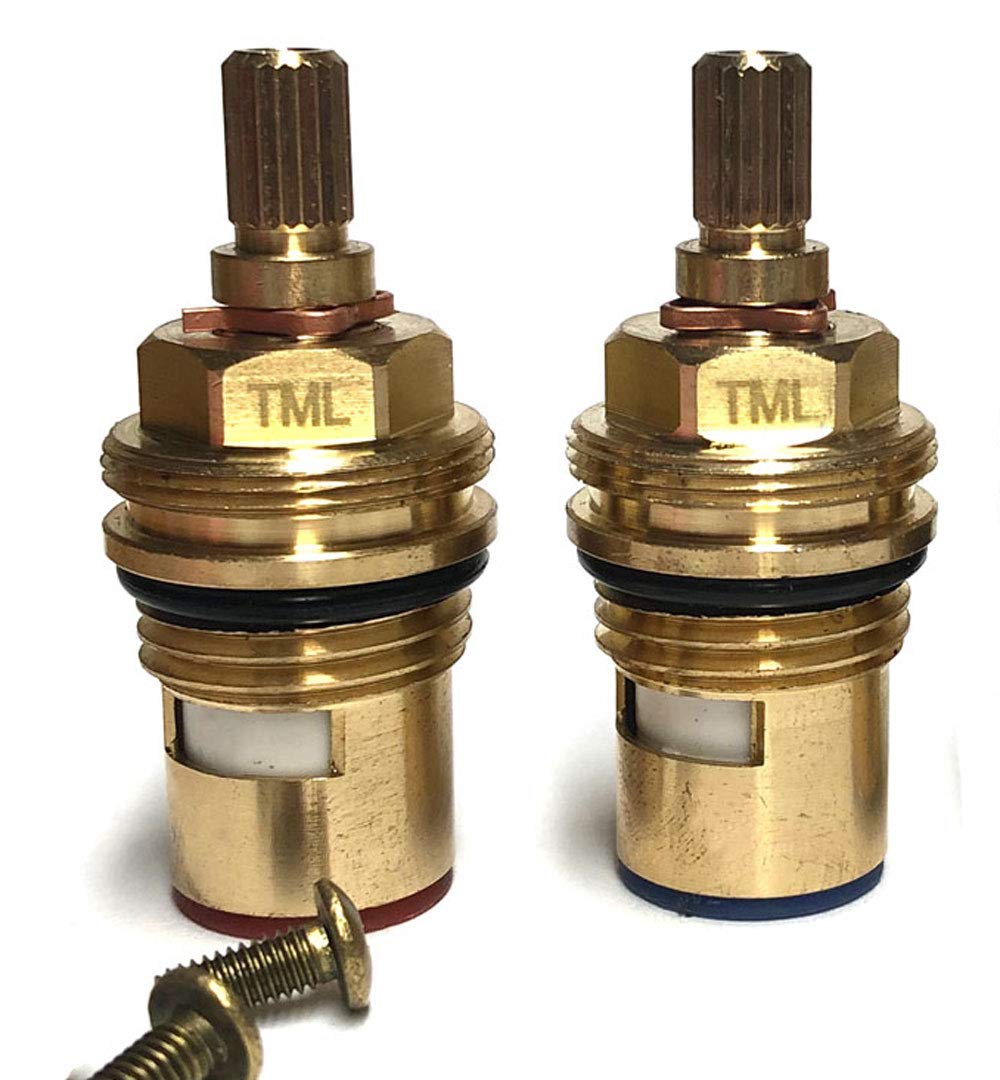 Replacement Avilion Compatible Faucet Cartridge Stem 20 Splines on broach x 53mm (PAIR Hot & Cold)