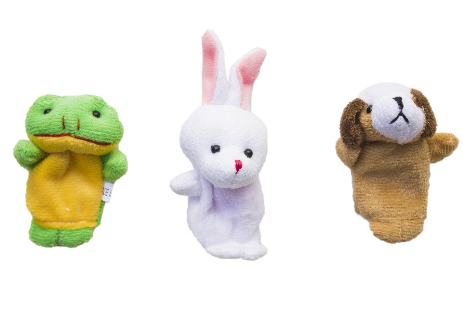 Super Z Outlet Velvet Cute Animal Style Finger Puppets for Children, Shows, Playtime, Schools - 10 Animals Set