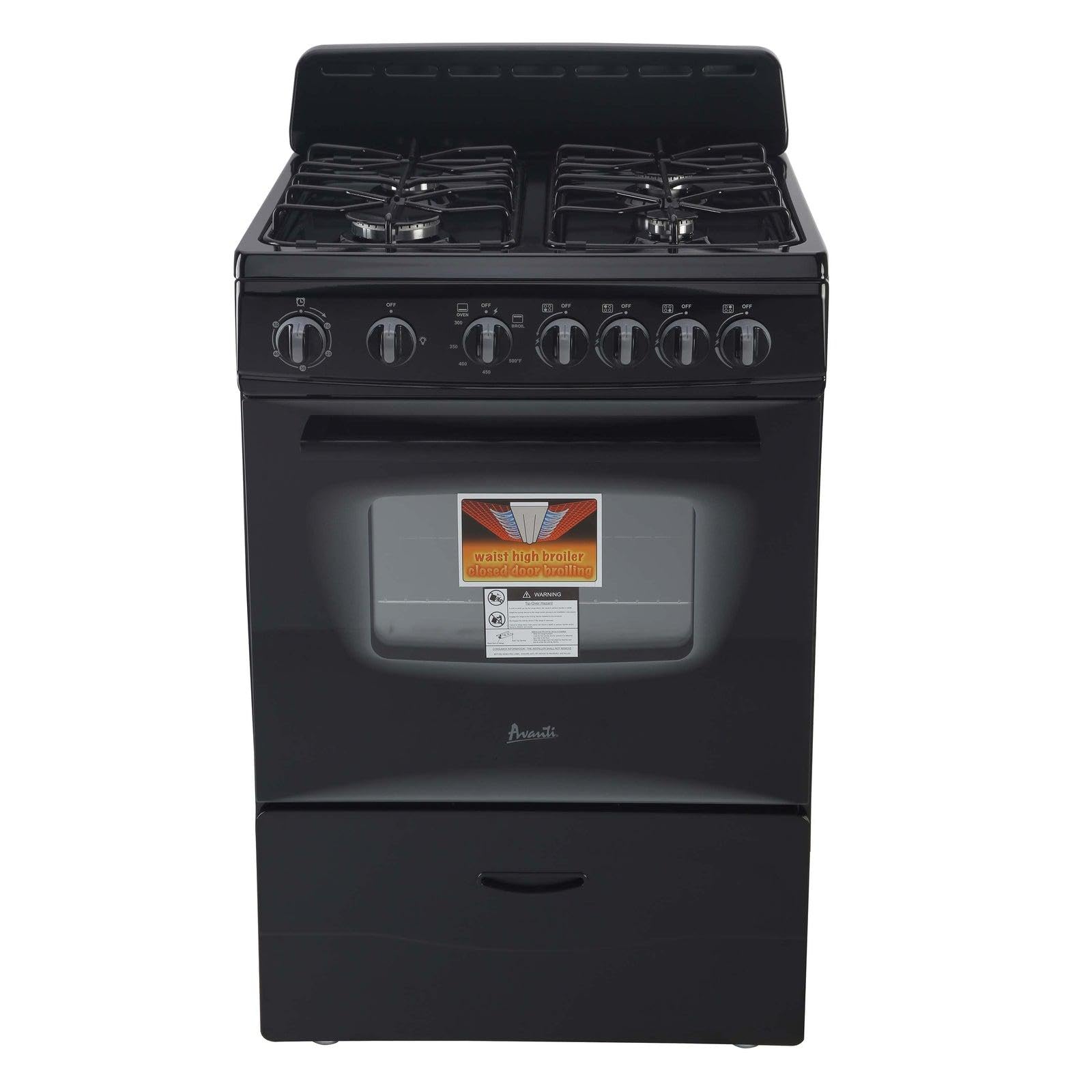 Avanti GR2414CW GR24 24" Compact Gas Range Oven, in White