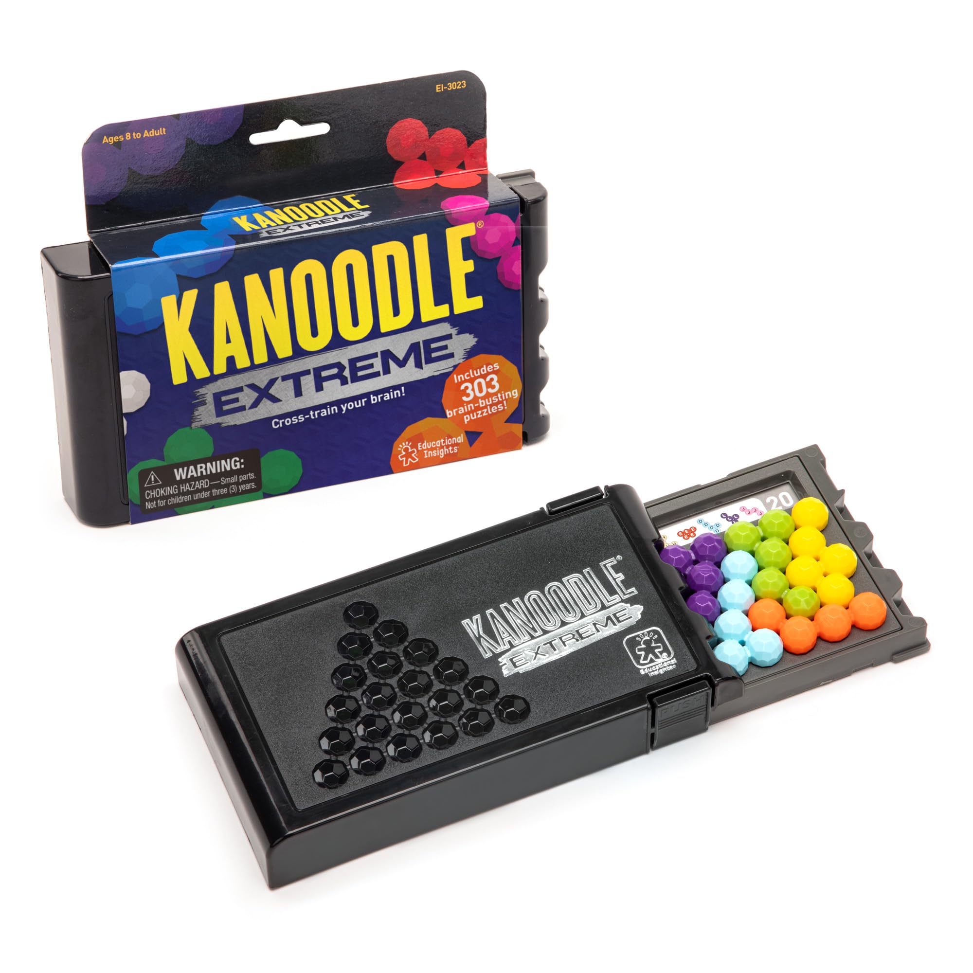 Educational Insights Kanoodle Extreme Puzzle Game, Brain Teaser Puzzle Challenge Game, Travel Games, Gift for Ages 8+