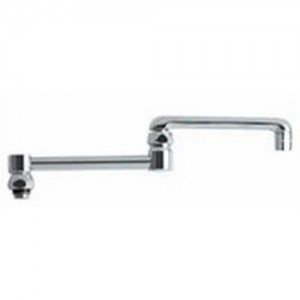 Chicago Faucets DJ18JKABCP Double Jointed 18 inch Swing Spout w/Aerator Outlet Chrome-2PK