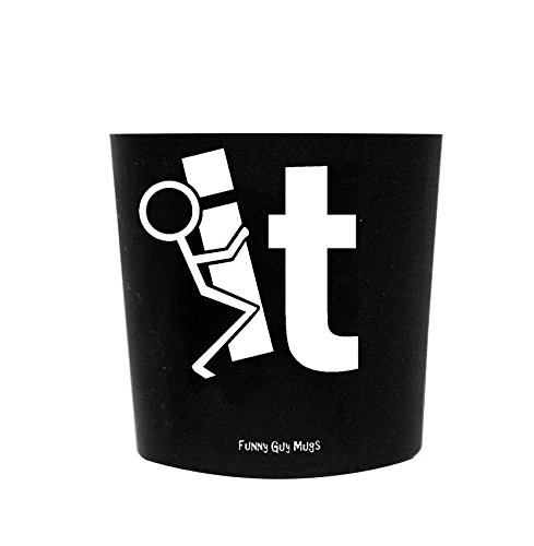 Funny Guy Mugs F It Travel Tumbler With Removable Insulated Silicone Sleeve, Black, 16-Ounce