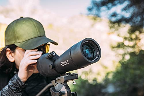 BARSKA unisex adult Blackhawk 20-60x60 Cases Barska AD11520 Black Hawk ED 20 60x60 Spotting Scope with Tripod and Carrying Cases, Black, One Size US