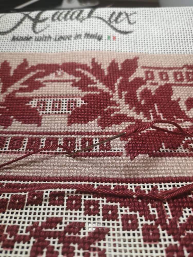 Zweigart Orange Line Blank MonoDeluxe 13-Mesh White Needlepoint Canvas 20" X 18"