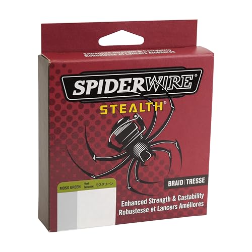 SpiderWire Stealth® Superline, Moss Green, 15lb | 6.8kg, 500yd | 457m Braided Fishing Line, Suitable for Freshwater and Saltwater Environments