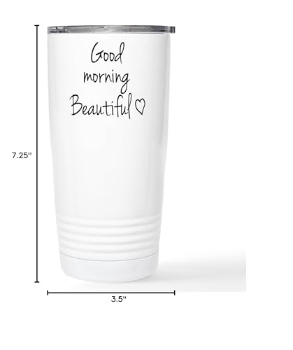 CafePress Good Morning Beautiful Travel Mug 20 oz. Insulated Stainless Steel Coffee Tumbler
