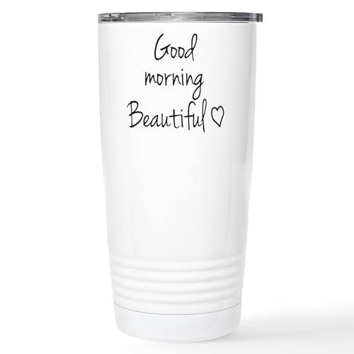 CafePress Good Morning Beautiful Travel Mug 20 oz. Insulated Stainless Steel Coffee Tumbler