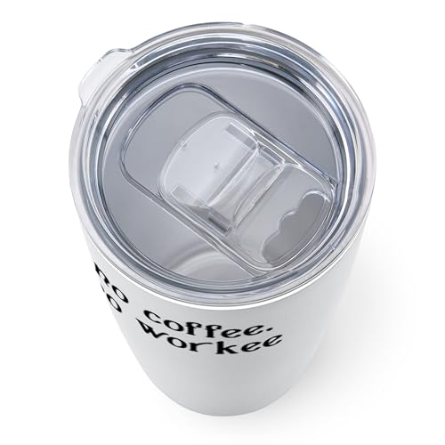CafePress No Coffee No Workee Travel Mug 20 oz. Insulated Stainless Steel Coffee Tumbler